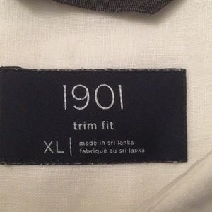 1901 | Shirts | 91 Size Xl Trim Fit Whit Linen Shirt | Poshmark